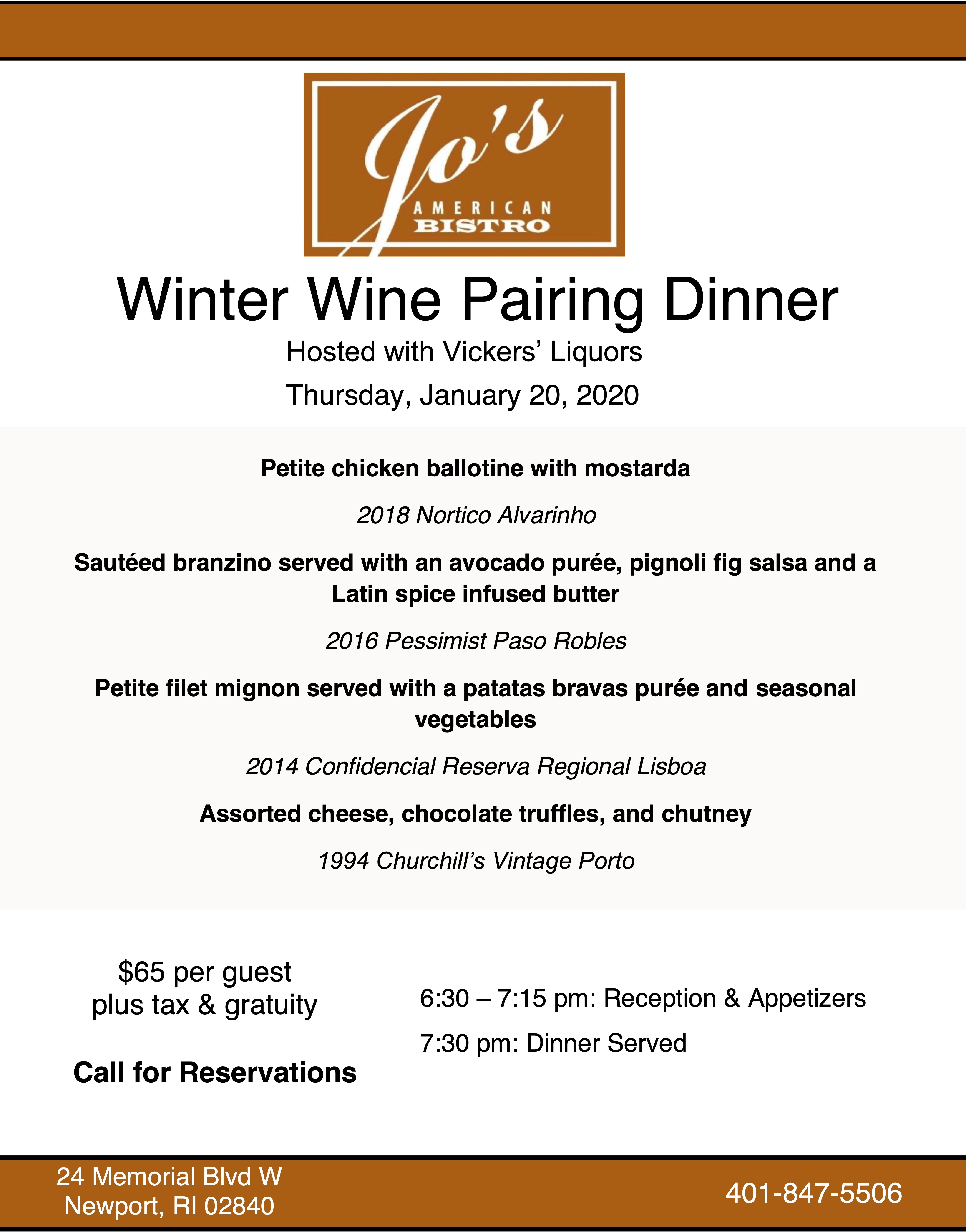 Jos-American-Bistro-Newport-RI-Winter-Wine-Pairing-Dinner-Menu • Jo's ...